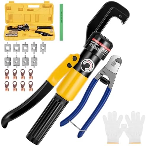 VIVOHOME 10 Tons Hydraulic Crimping Tool and Cable Cutter Hand Operated ...