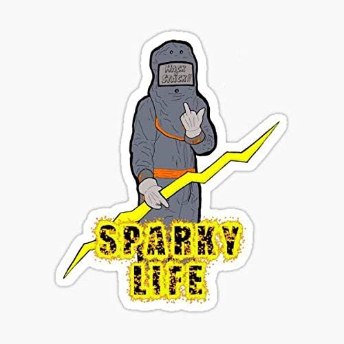 3 - Danger Sparky Hard Hat/Helmet Stickers 1" x 2" - Amazon.com
