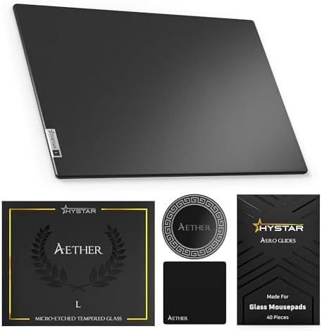 Amazon.com: Hystar Aether Glass Gaming Mousepad | Micro-Etched Tempered ...
