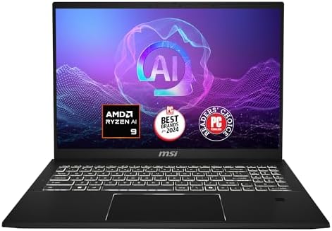Amazon.com: MSI Stealth A16 AI+ 16" QHD+ 240Hz Ultra Thin and Light Gaming Laptop, AMD Ryzen AI ...