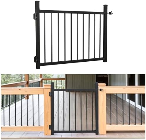 Amazon.com: Coliwel 36"x45" Aluminum Gate with Self-Closing Hinges, DIY ...