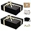 Amazon.com: DUOTAN Large Gift Box with Lid, 13.5 x 10 x 3.5 Inch Black ...