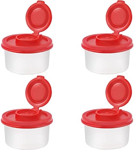 Taicols 4 Pcs Mini Salt and Pepper Shakers, 1.35oz Plastic Spice Spice ...