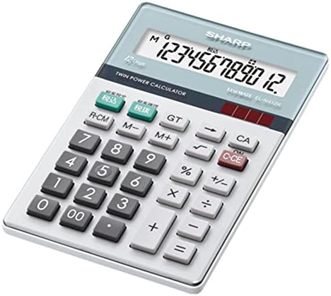 Amazon | シャープ(SHARP) 普通電卓 ホワイト ナイスサイズタイプ 12桁 EL-N432-X | ビジネス電卓 | 文房具・オフィス用品