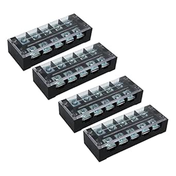 Screw Terminal Strip, 600V 45A Easy Wiring Professional Dual Row Iron ...