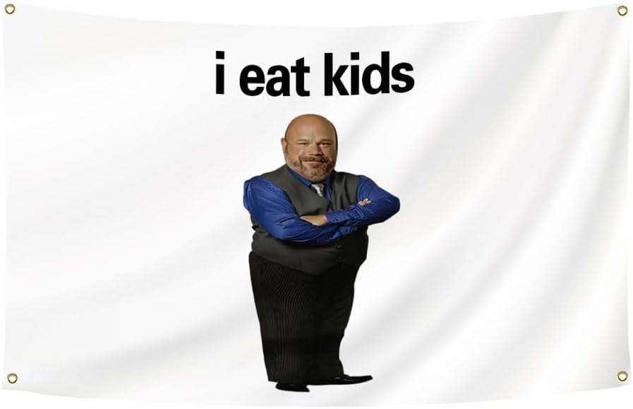 Amazon.com : Eksent I Eats Kids Flag Funny Flag 3x5FT Gobelin Banner ...
