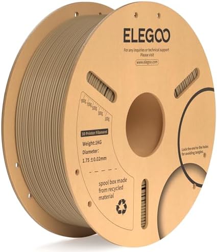 ELEGOO PLA+ Filament 1.75mm Wood 1KG, 3D Printer Filament, Dimensional ...