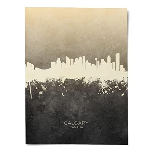 Calgary Canada Skyline art print poster, unframed -12994 : Amazon.co.uk ...