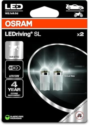 OSRAM LEDriving SL, ≜ W5W, White 6000K, Double Blister (2 lamps), LED ...