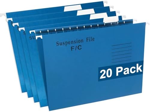 GUOKOFF Foolscap Suspension Files, 20PCS Filing Cabinet Suspension File ...