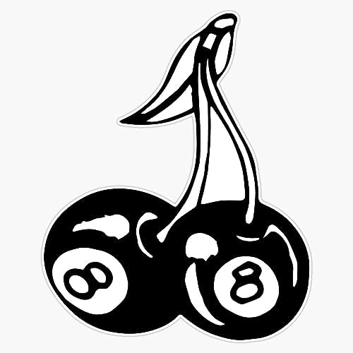 Amazon.com - Aesthetic 8-Ball Cherries Sticker Vinyl Waterproof Sticker ...