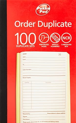 Challenge Duplicate Order Book, Carbonless, 100 Pages, 5 pack (210 x ...