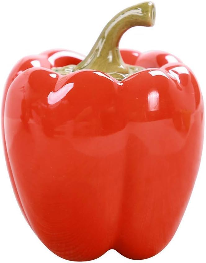 Buy THE INDIAN HOME Ceramic Food Storage Jar Capsicum Shape Loose Tea ...