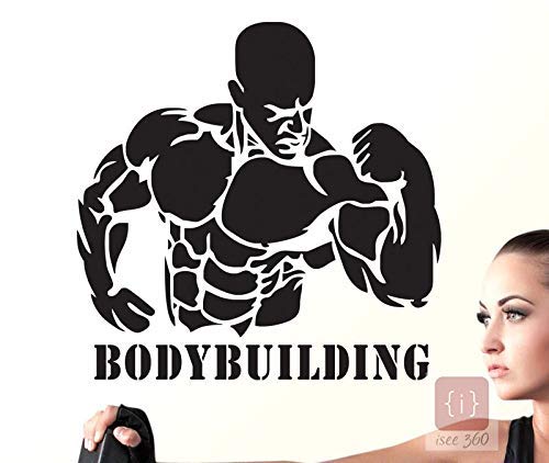 ARWY® Gym wall stickers Gym Stickers for Wall Large Size Body Building ...