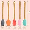 Amazon.com: 5 Piece Silicone Spatula,Mini Rubber Spatula Wooden Handle ...