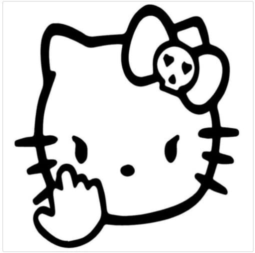 Hello Kitty Middle Finger