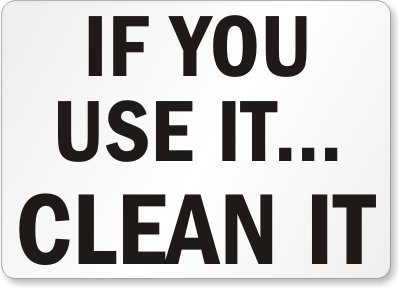 SmartSign “If You Use It, Clean It” Housekeeping Label | 3.5" x 5 ...