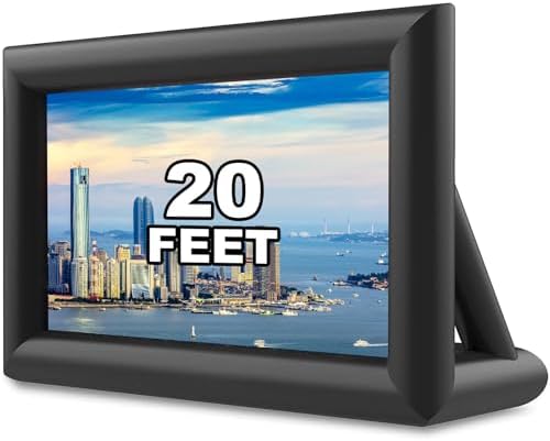 Amazon.com: GYUEM 20 feet Inflatable Portable Projector Movie Screen ...