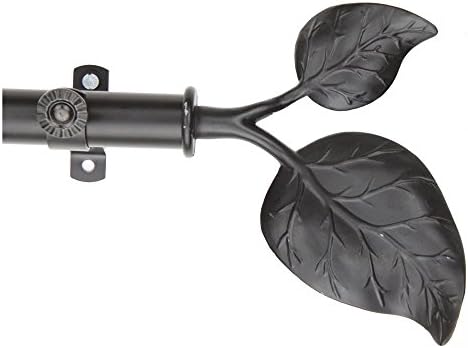 Amazon.com: Rod Desyne Ivy 13/16" Window Curtain Rod 48" - 84" - Black ...