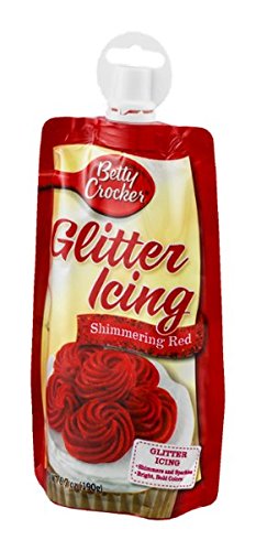Amazon.com : Betty Crocker Glitter Icing Shimmering Red : Dessert ...