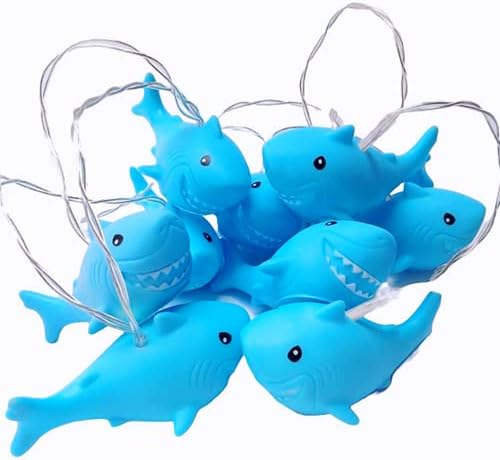 YQ-BEST 1.5 Meter Battery Powered Cute Animal Shark Shape 10 Led Fairy ...