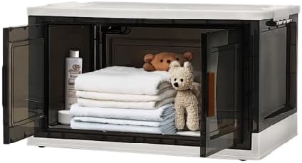 Vertical Box 55L Storage Bin with Doors, Plastic Storage Containers ...