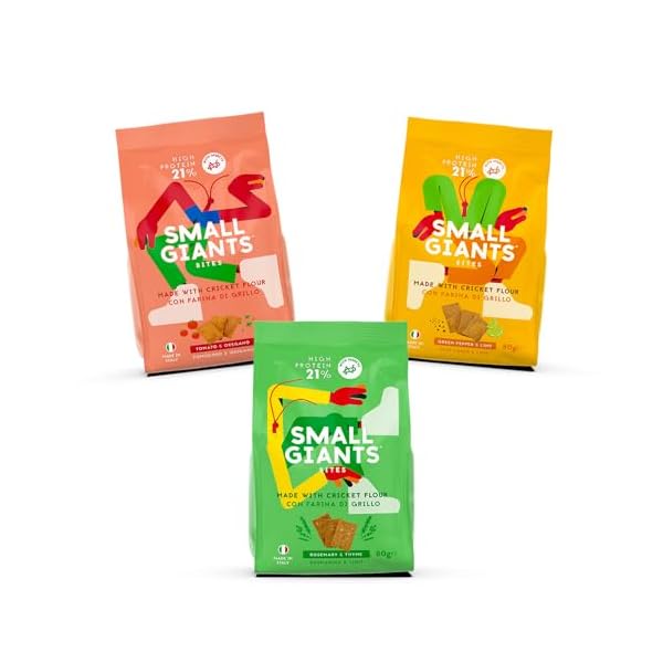 SMALL GIANTS®| Snack Proteici con Farina di Grillo - Mix - Crackers ...