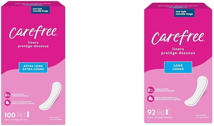 Amazon.com: Carefree Panty Liners, Extra Long Liners, Unwrapped ...