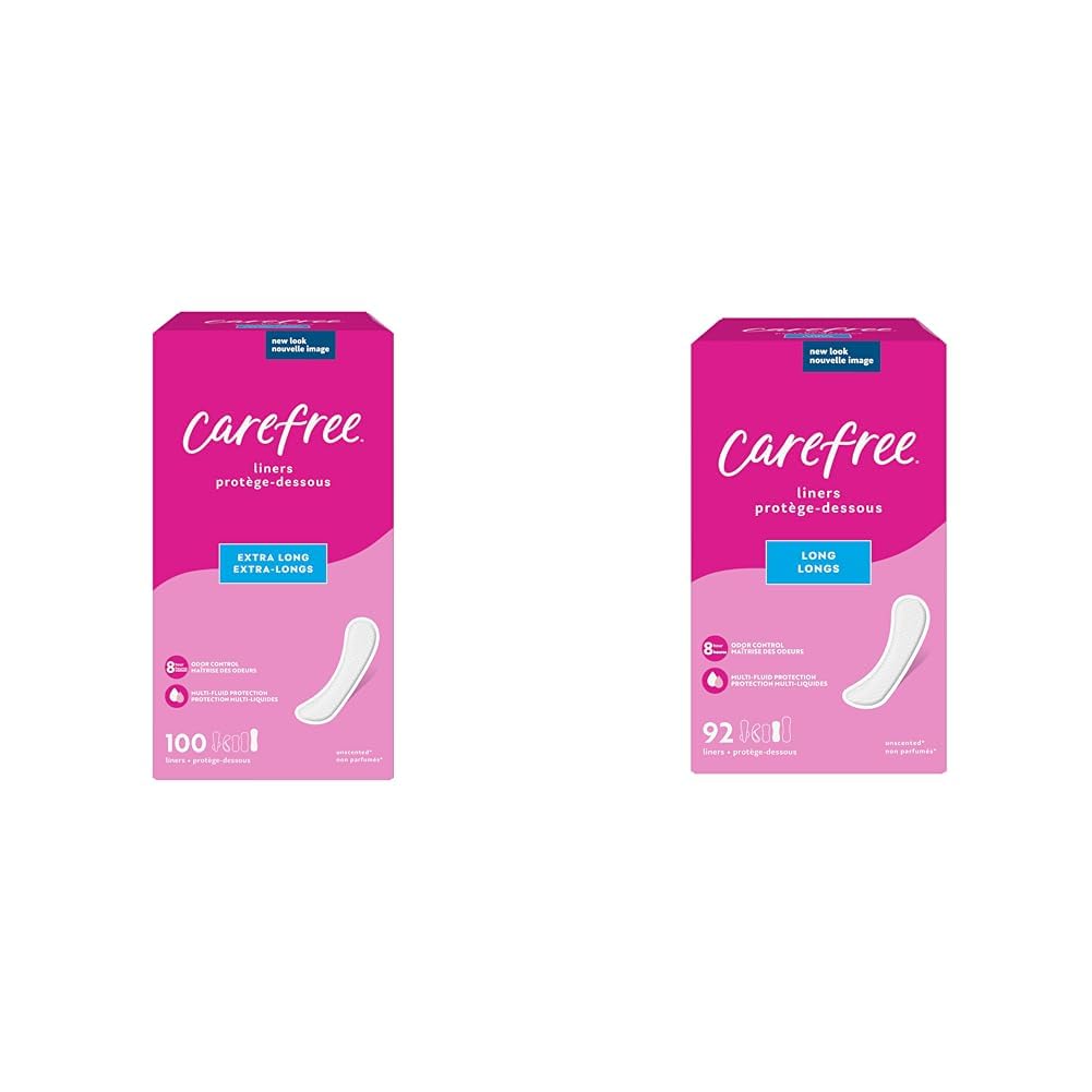 Amazon.com: Carefree Panty Liners, Extra Long Liners, Unwrapped ...