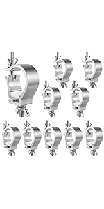 Amazon.com: TUV Pro-Swivel Truss Clamp Black 2 inch, 2 Pack Rualin ...