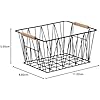 Amazon.com: Amazon Basics Rectangular Wire Storage Baskets, Set of 3 ...