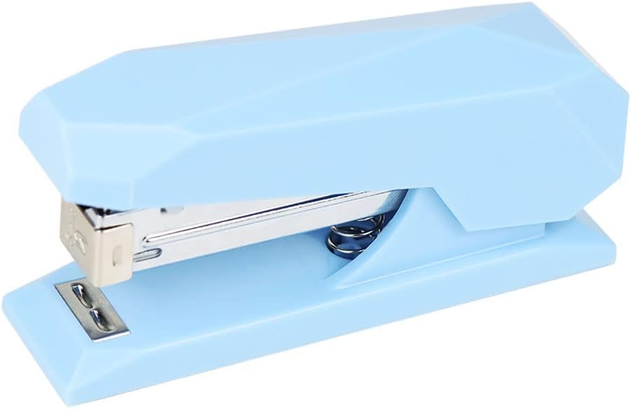 Blue Stapler Spring Powered Manual Stapler Small No-Jam Office ...