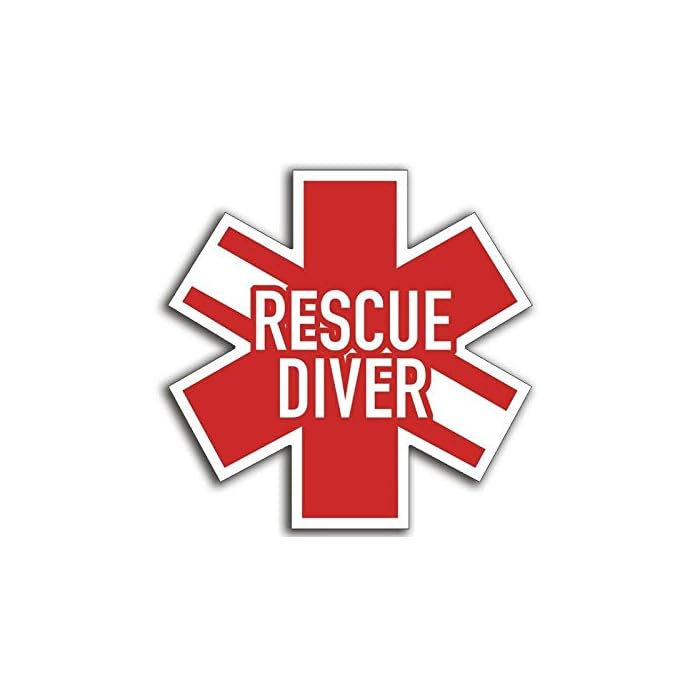 Buy Magnet 4x4 inch Rescue Diver Star of Life Shaped Sticker -Decal ...