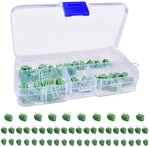 PCB Screw Terminals, 50 Pieces 2.54 mm 2 Pin / 3 Pin / 4 Pin PCB Mount ...