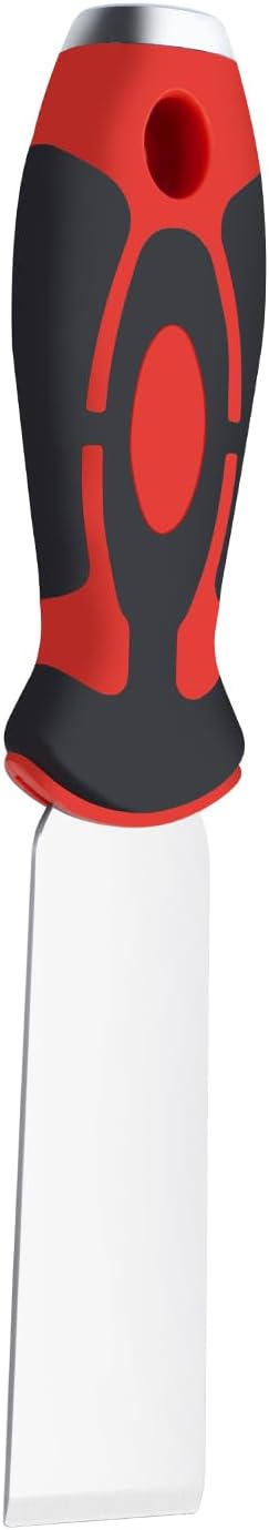 HYDE 12040 Brass Long-Handle Chisel Scraper, 1-5/16-inch Stiff - Putty ...