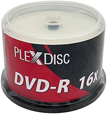 Amazon.com: PlexDisc TY Series DVD-R 16X 4.7GB White Inkjet Hub Printable Blank Discs – 50 Pack ...
