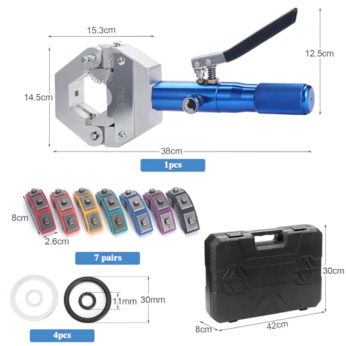 HSEAMALL Hydraulic A/C Hose Crimper Kit – Handheld Crimping Tool Set ...