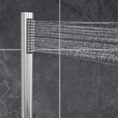 DETBOM Handbrause Dusche Edelstahl duschkopf shower head Anti-kalk Wassersparend sparduschkopf ...