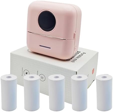 Amazon.com: Zplumestarxx Mini Portable Printer Inkless Sticker with 5 ...
