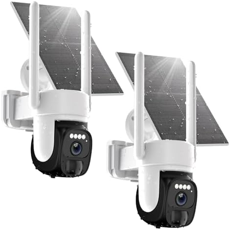 Amazon.com : Hawkray Solar Security Cameras Wireless Outdoor ，2K 360 ...