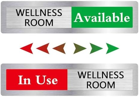 Wellness Room Door Sign, In Use Available Wellness Room Sliding Door ...