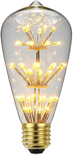 ASMSW LED Firework Decorative Light Bulb, 3W E26 Bulb 30W Equivalent ...