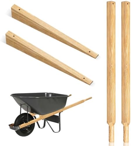 Amazon.com: Drrowft Wheel Barrow Handles Wood Replacement Kit - 59 ...