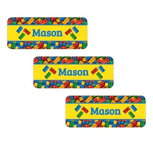 Amazon.com: 60 Building blocks school supply name labels, personalized ...
