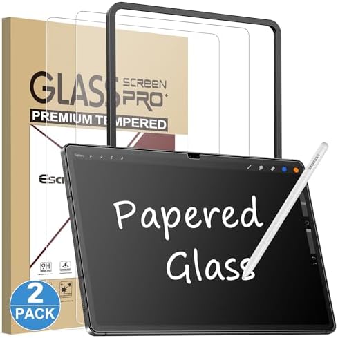 Amazon.com: Esanik 2 Pack Like Paper Glass Screen Protector for Samsung ...