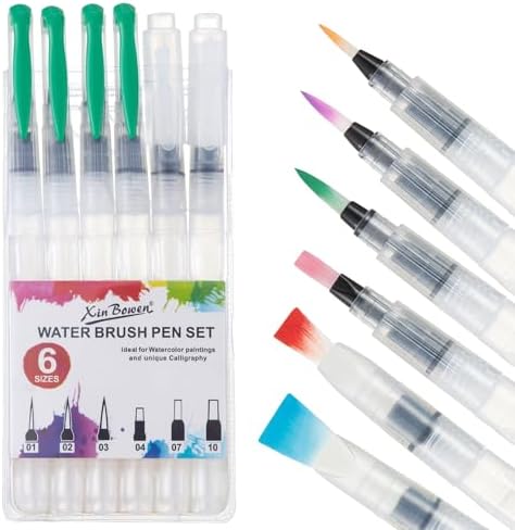 Amazon.com: Prasacco 8 Pieces Watercolour Brush Pens, Refillable Water ...