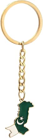 Yongkan Stainless Steel Pakistan Map Keychain Gold Silver Color ...