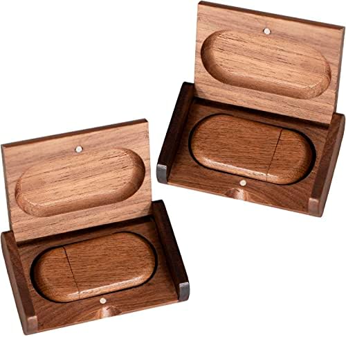Amazon.com: 2 Pack Wooden Flash Drive USB3.0 with Gift Box, FEWINA ...