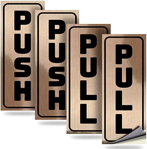 Amazon.com : iSYFIX Push Pull Stickers Sign – 2 Pack 2x5 inch ...
