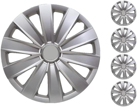 Amazon.com: Copri Set of 4 Wheel Cover 16 Inch Silver Hubcap Snap-On ...